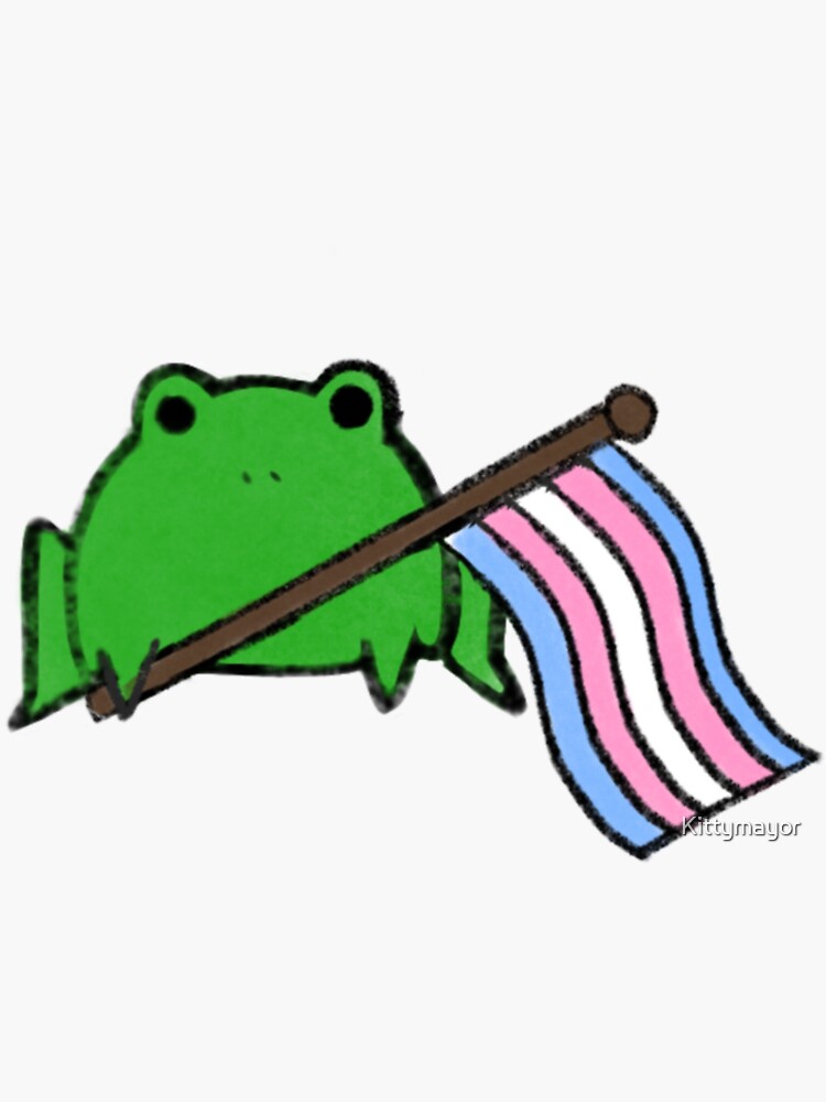 "Pride Frog - Trans" Sticker for Sale by Kittymayor | Redbubble
