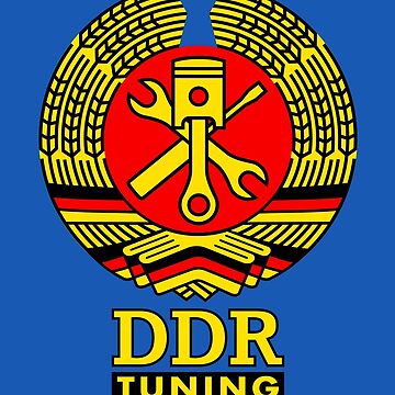 "DDR workshop tuning coat of arms (colored)" Sticker by GetThatCar ...