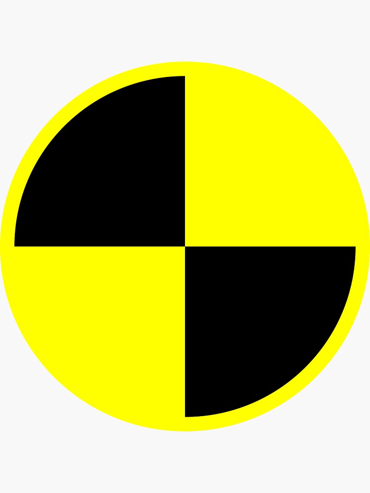 "Crash Test Symbol" Sticker for Sale by TeutonDesigns | Redbubble