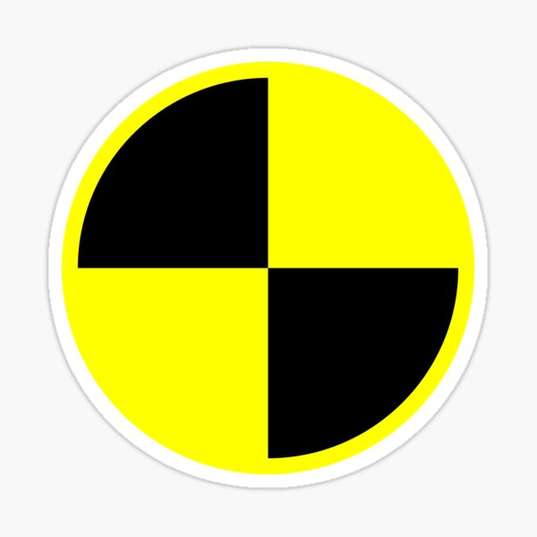 "Crash Test Symbol" Sticker for Sale by TeutonDesigns | Redbubble