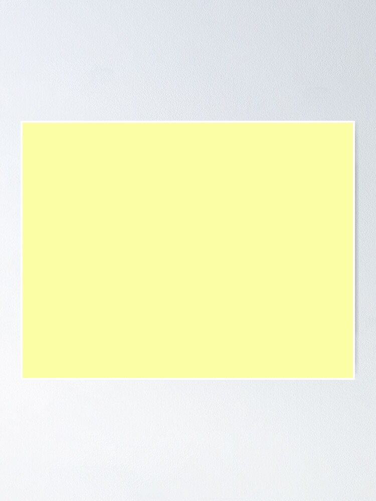 "Pastel Yellow, Baby Yellow" Poster for Sale by MajaG1 | Redbubble