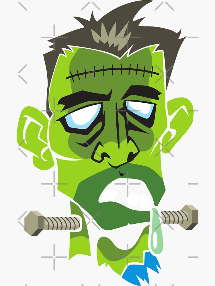 "Drooling zombie" Sticker for Sale by Orangegrph | Redbubble