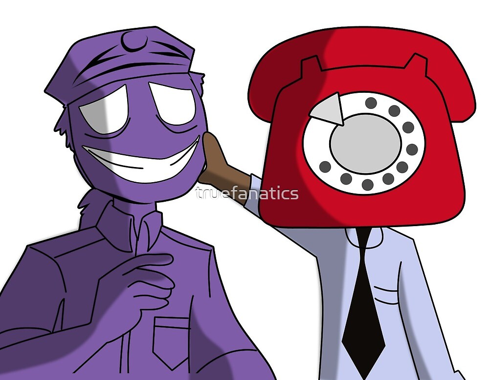 "Five Nights at Freddy's - Purple Guy and Phone Guy" by truefanatics ...