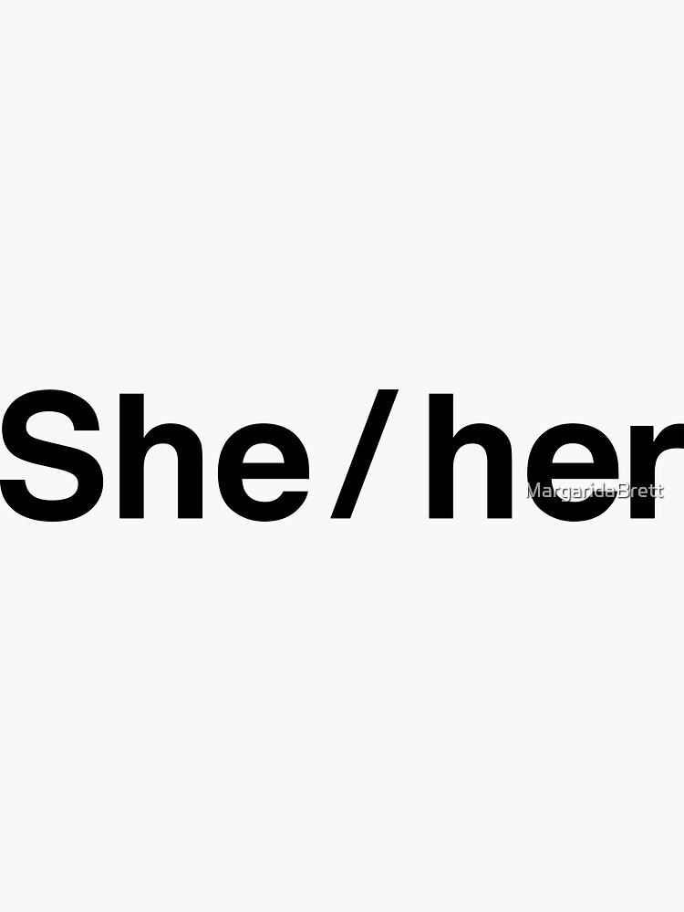 "She/her" Sticker by MargaridaBrett | Redbubble