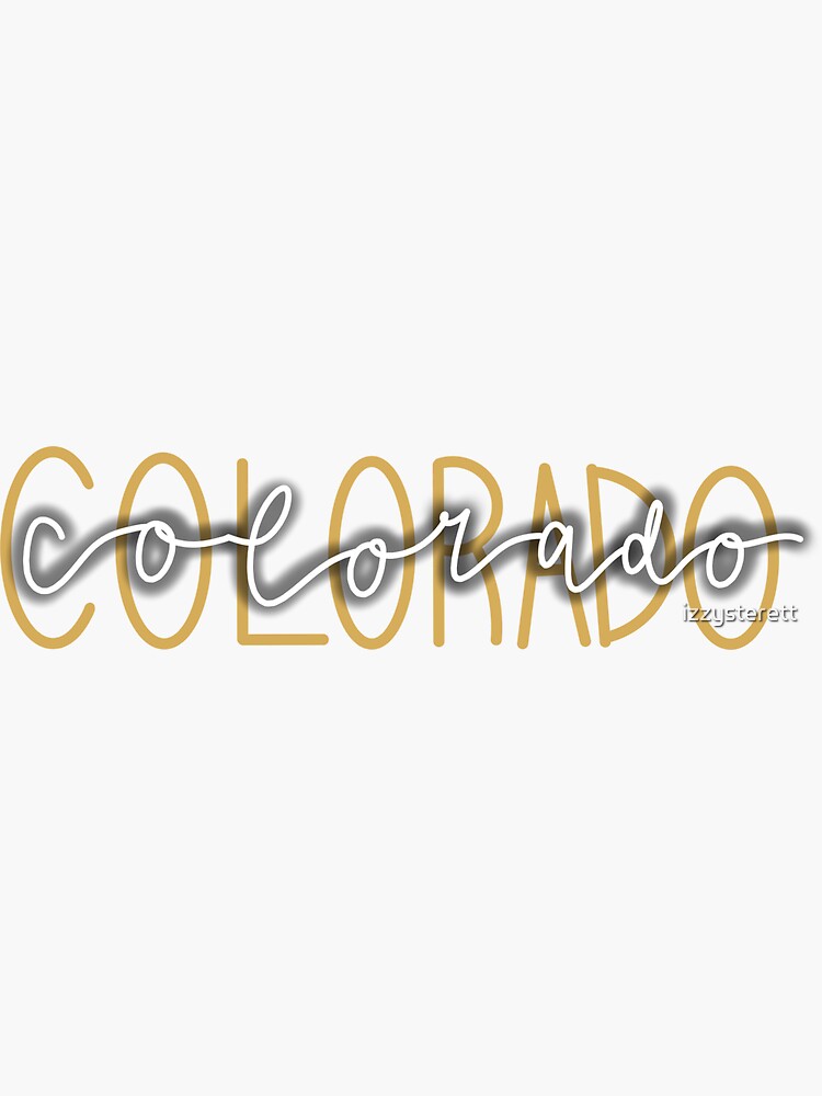 "Colorado Lettering" Sticker by izzysterett | Redbubble