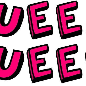 "Queef Queen Pink Fuchsia Funny Fart Typography" Sticker for Sale by ...