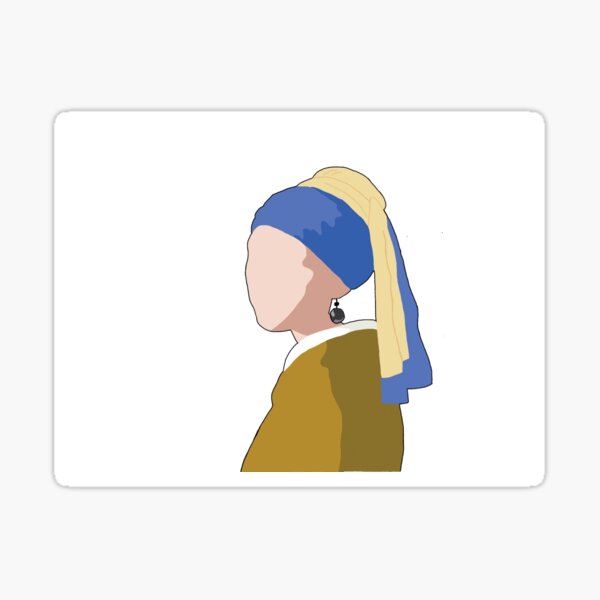 "Girl With a Pearl Earring" Sticker for Sale by PicolasCage420 | Redbubble