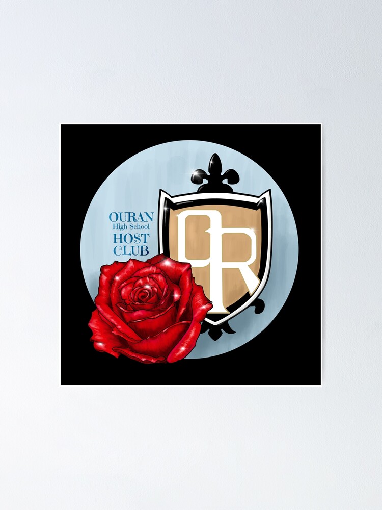 "Ouran high school host club crest and rose" Poster by GreyEyedMage ...