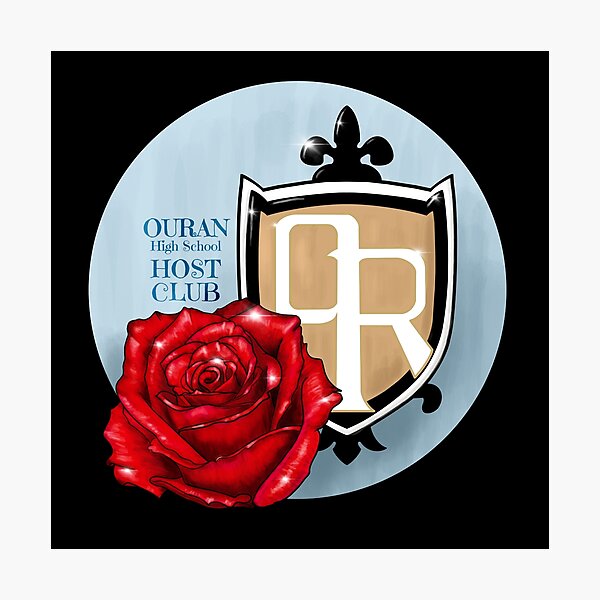 "Ouran high school host club crest and rose" Photographic Print for ...