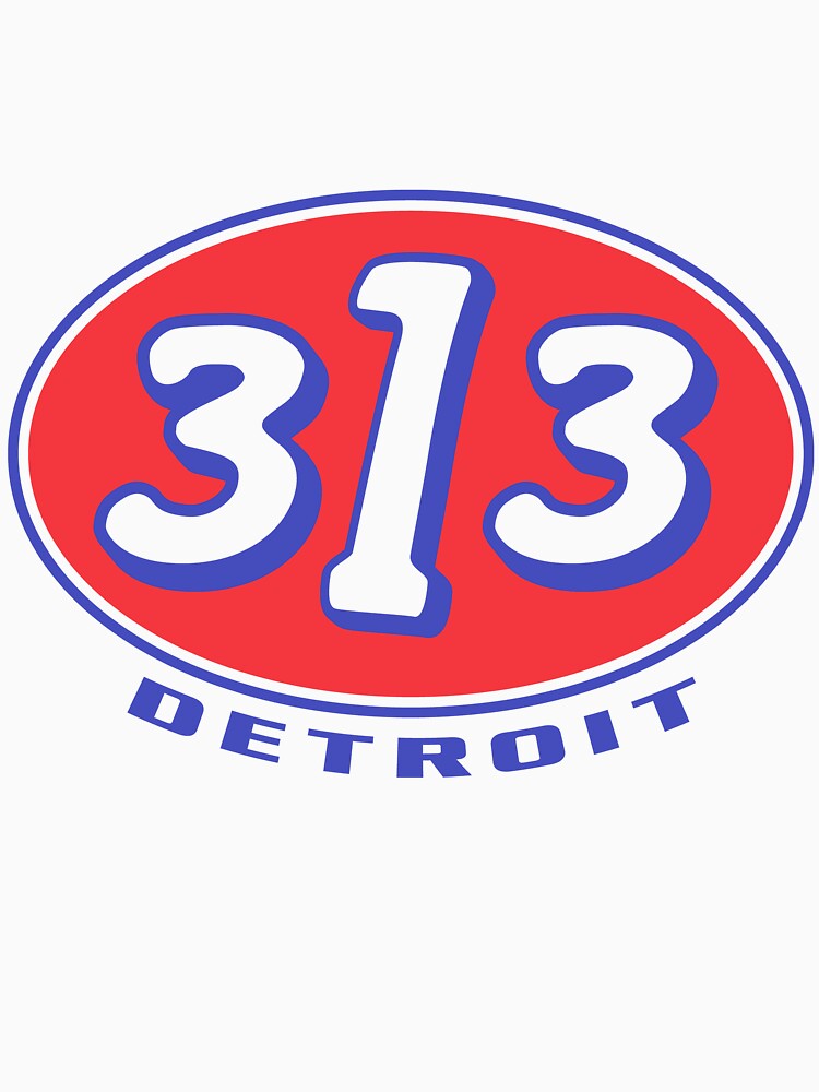 "Detroit 313 Oval " Pullover Hoodie for Sale by davidkyte | Redbubble
