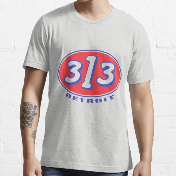"Detroit 313 Oval " T-shirt for Sale by davidkyte | Redbubble | detroit ...