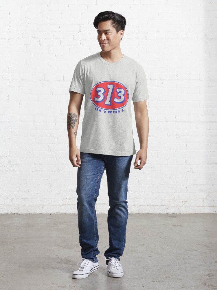 "Detroit 313 Oval " T-shirt for Sale by davidkyte | Redbubble | detroit ...