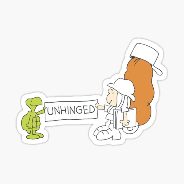 "Unhinged" Sticker for Sale by 13thFloorDesign | Redbubble