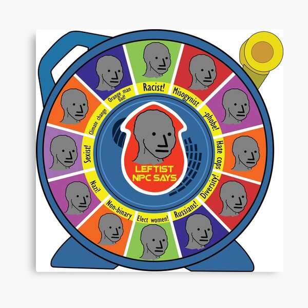 "Leftist NPC See and Say Toy" Canvas Print for Sale by cartoon | Redbubble