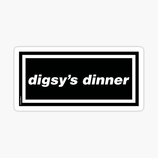 "Digsy's Dinner - Oasis Gallagher 90s Band Artwork" Sticker for Sale by ...