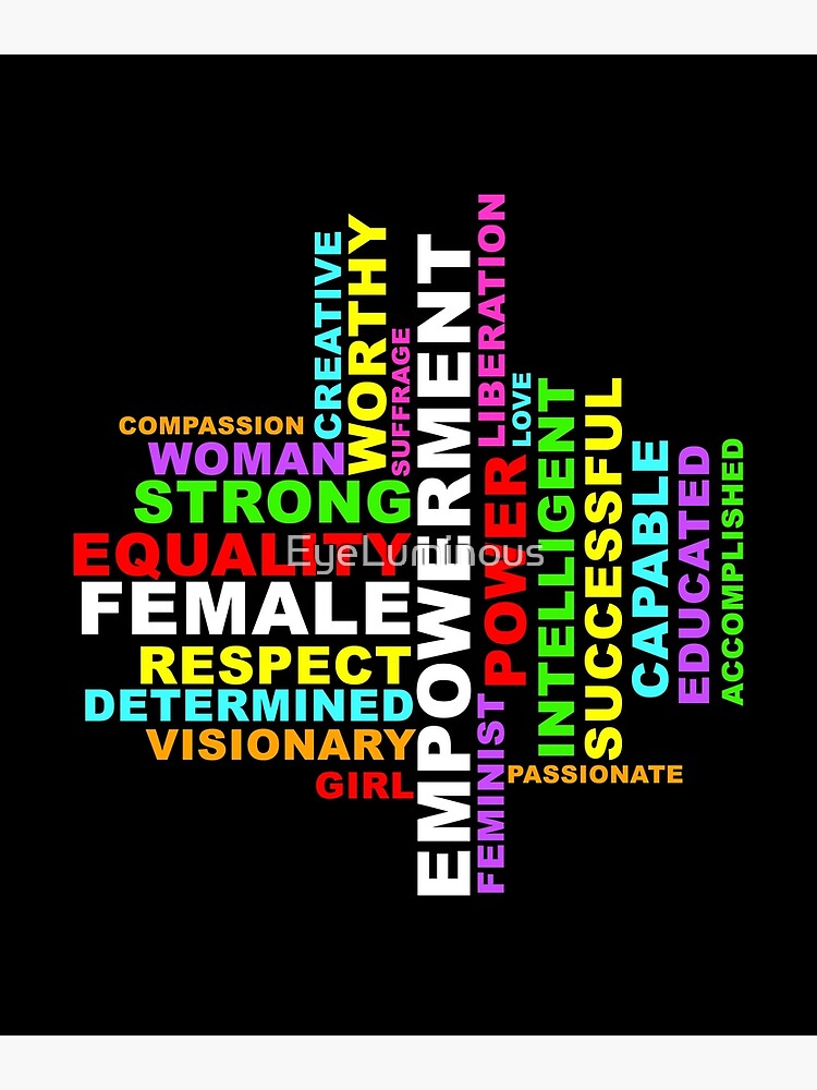 "Strong Woman Word Cloud" Poster by EyeLuminous | Redbubble