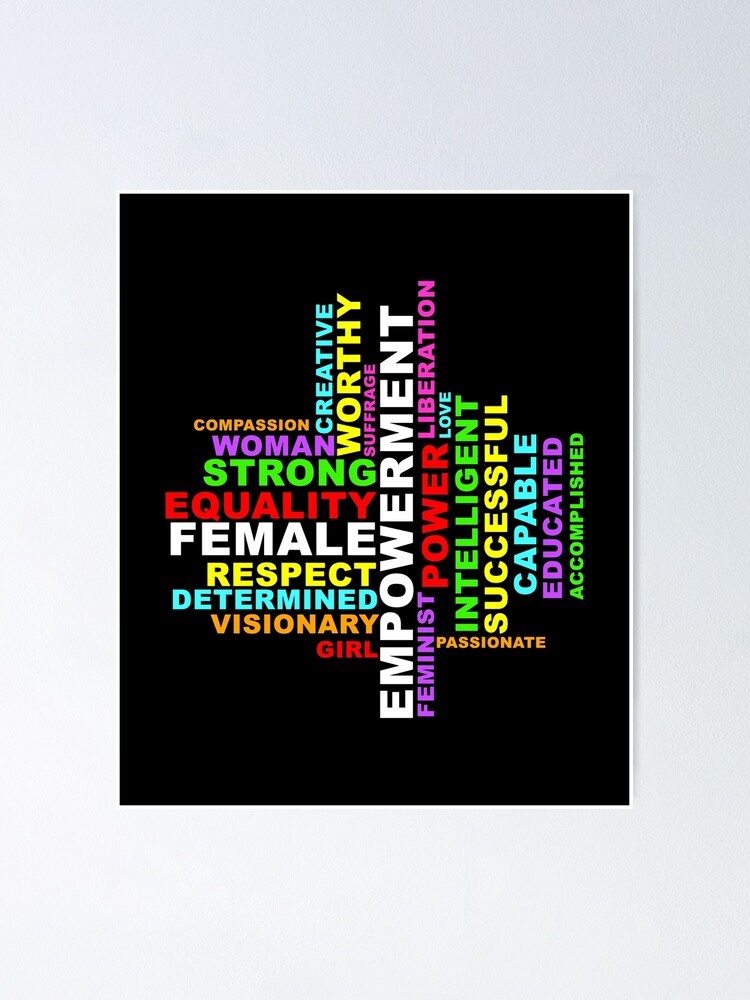 "Strong Woman Word Cloud" Poster by EyeLuminous | Redbubble