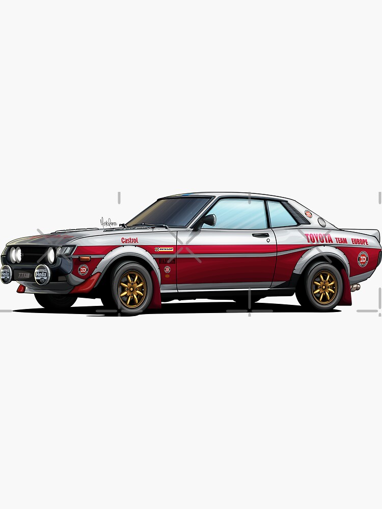 "Toyota Celica TA22 2000GT Gr.2" Sticker by marioramosart | Redbubble