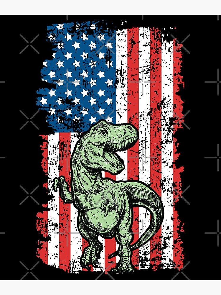 "T Rex - Vintage American Flag" Poster for Sale by EstelleStar | Redbubble