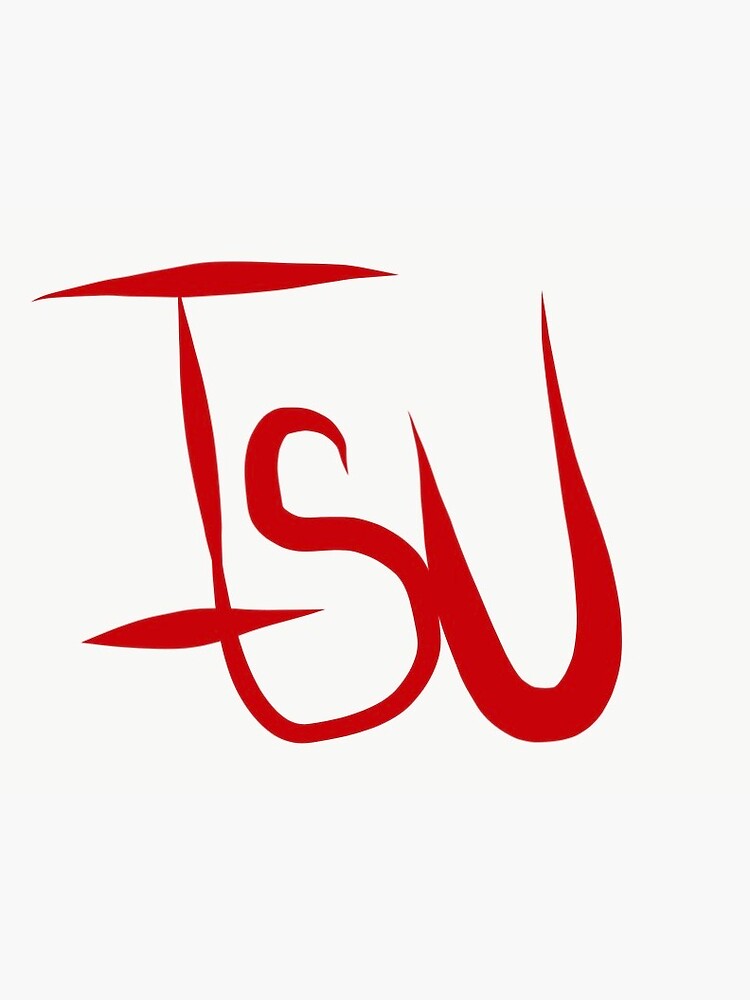 "ISU - Illinois State University Logo" Sticker by maddikmakesart ...