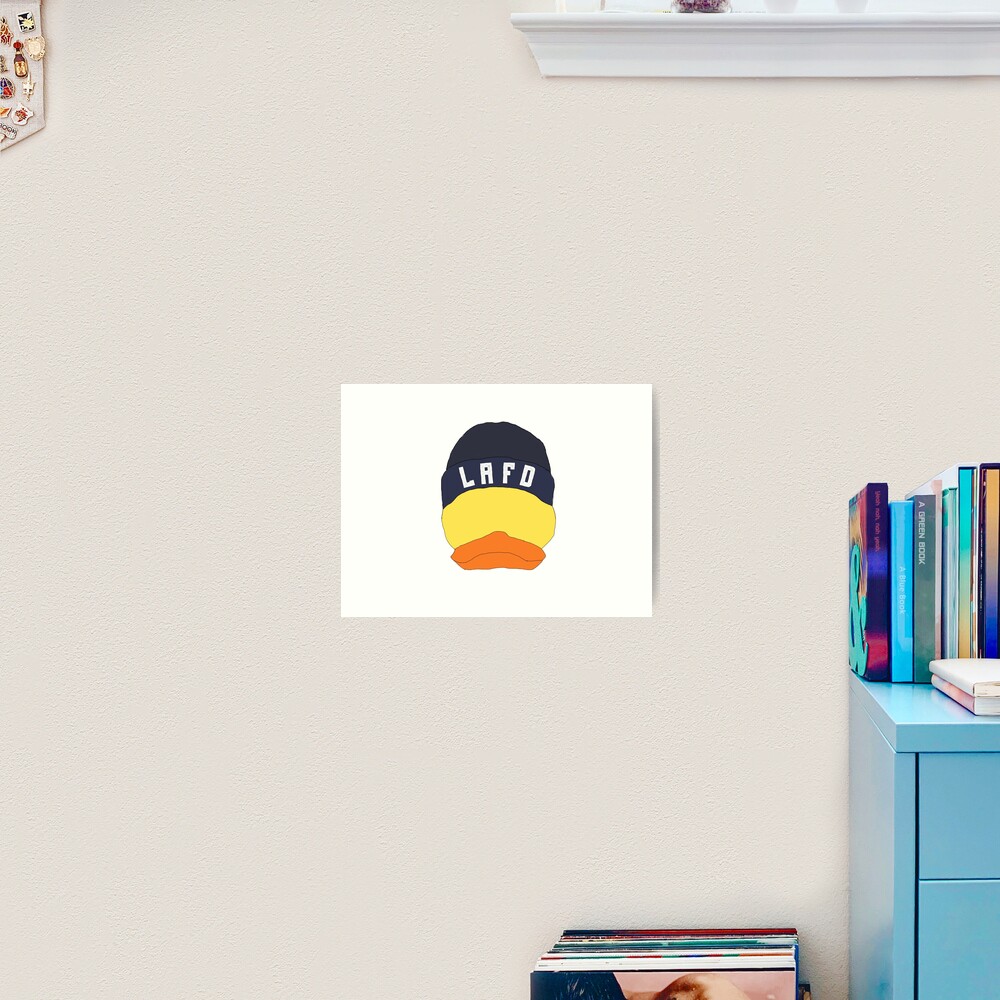 "Quackity Duck LAFD Beanie " Art Print by yurboisam | Redbubble