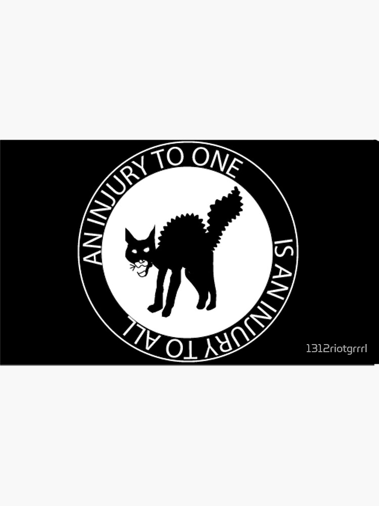"Anarchy Flag and Slogan" Sticker by 1312riotgrrrl | Redbubble