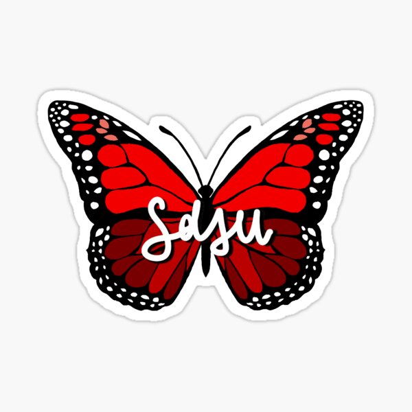 "sdsu butterfly" Sticker for Sale by emilykk99 | Redbubble