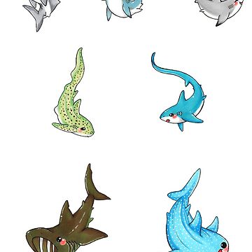 "Derpy Sharks" Sticker for Sale by Alyssa Garcia | Redbubble