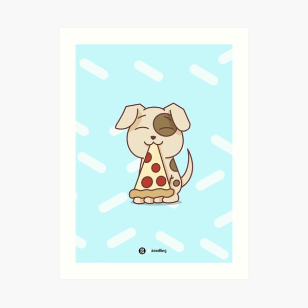 "Pupperoni cute pizza puppy dog" Art Print by Zoodling | Redbubble