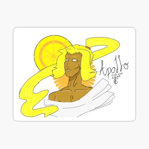 "apollo, god of sun" Sticker by xbitchfacex | Redbubble