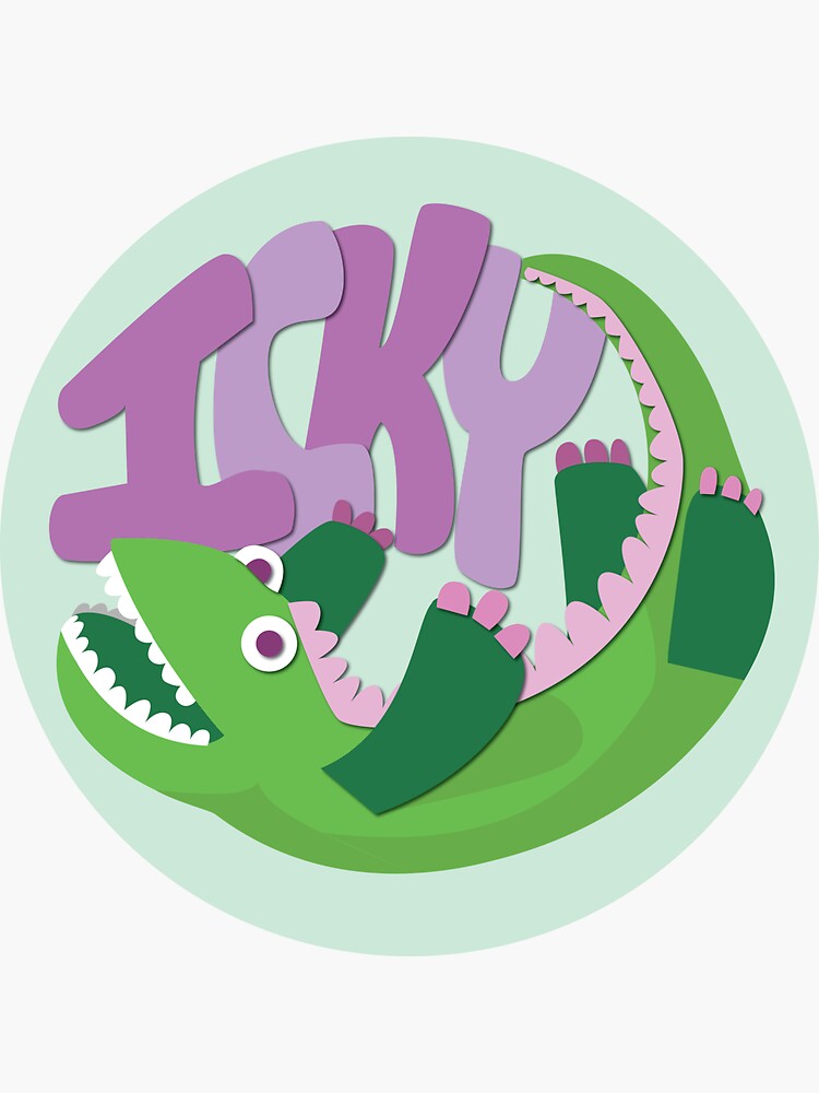 "ICKY the Alligator" Sticker by MarenaVisuals | Redbubble