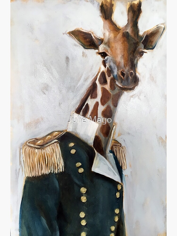 "Anthropomorphic Military Giraffe portrait painting" Poster for Sale by ...