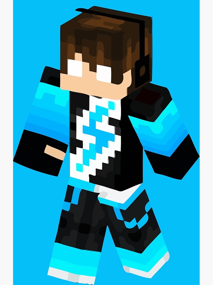 "Blue-Herobrine" Poster by hamad678 | Redbubble