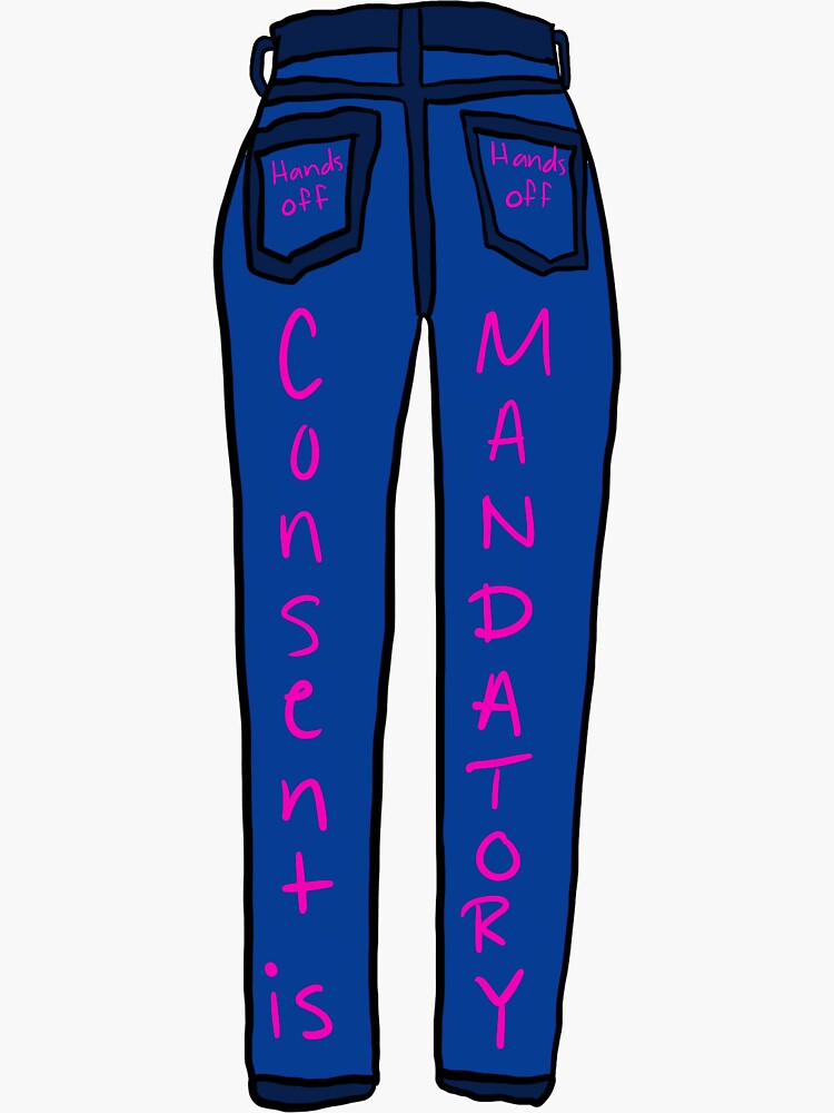 "Consent is mandatory " Sticker for Sale by HannahCStark | Redbubble