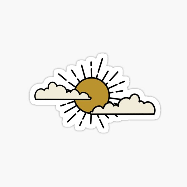 "Sun Through Clouds Partly Cloudy" Sticker for Sale by marsillygoat ...