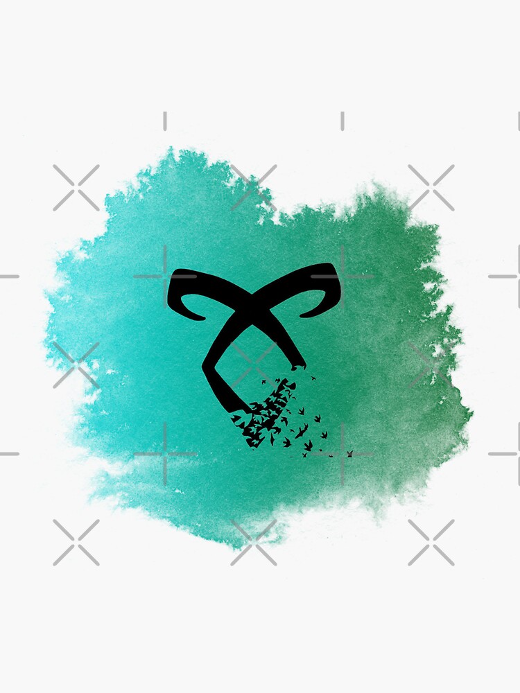 "Angelic Rune Shadowhunters" Sticker by runnerdemigod | Redbubble