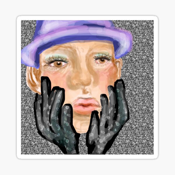 "stuck in a small brim" Sticker for Sale by briannamcquade | Redbubble