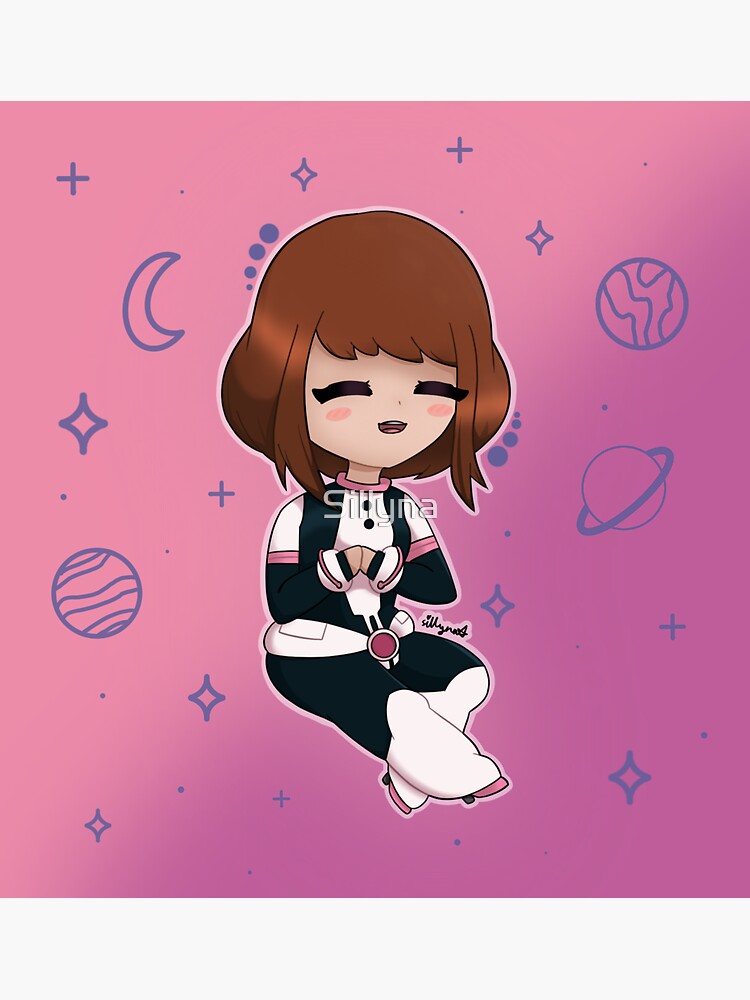 "Uravity Chibi (With Background)" Sticker for Sale by Sillyna | Redbubble