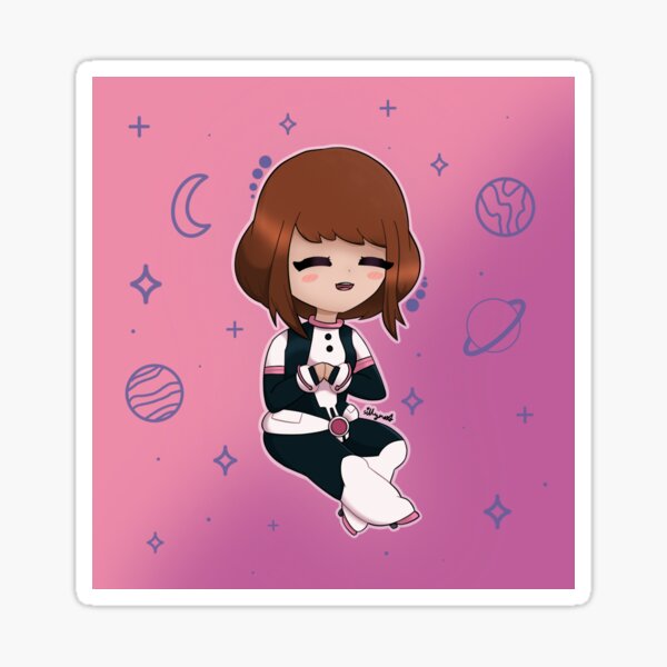 "Uravity Chibi (With Background)" Sticker for Sale by Sillyna | Redbubble