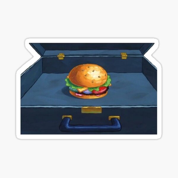 "spongebob // krabby patty" Sticker by JulianaM14 | Redbubble