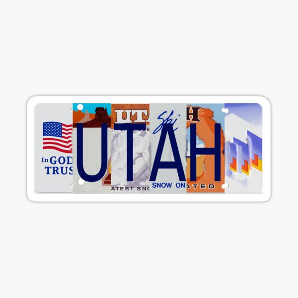 "Utah License Plates" Sticker for Sale by stermitkermit | Redbubble