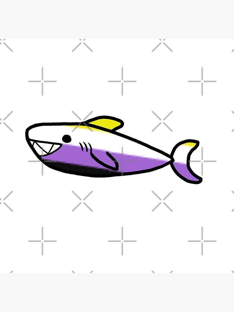 "Non-Binary Pride Shark " Throw Pillow for Sale by AndrewIsWeird ...