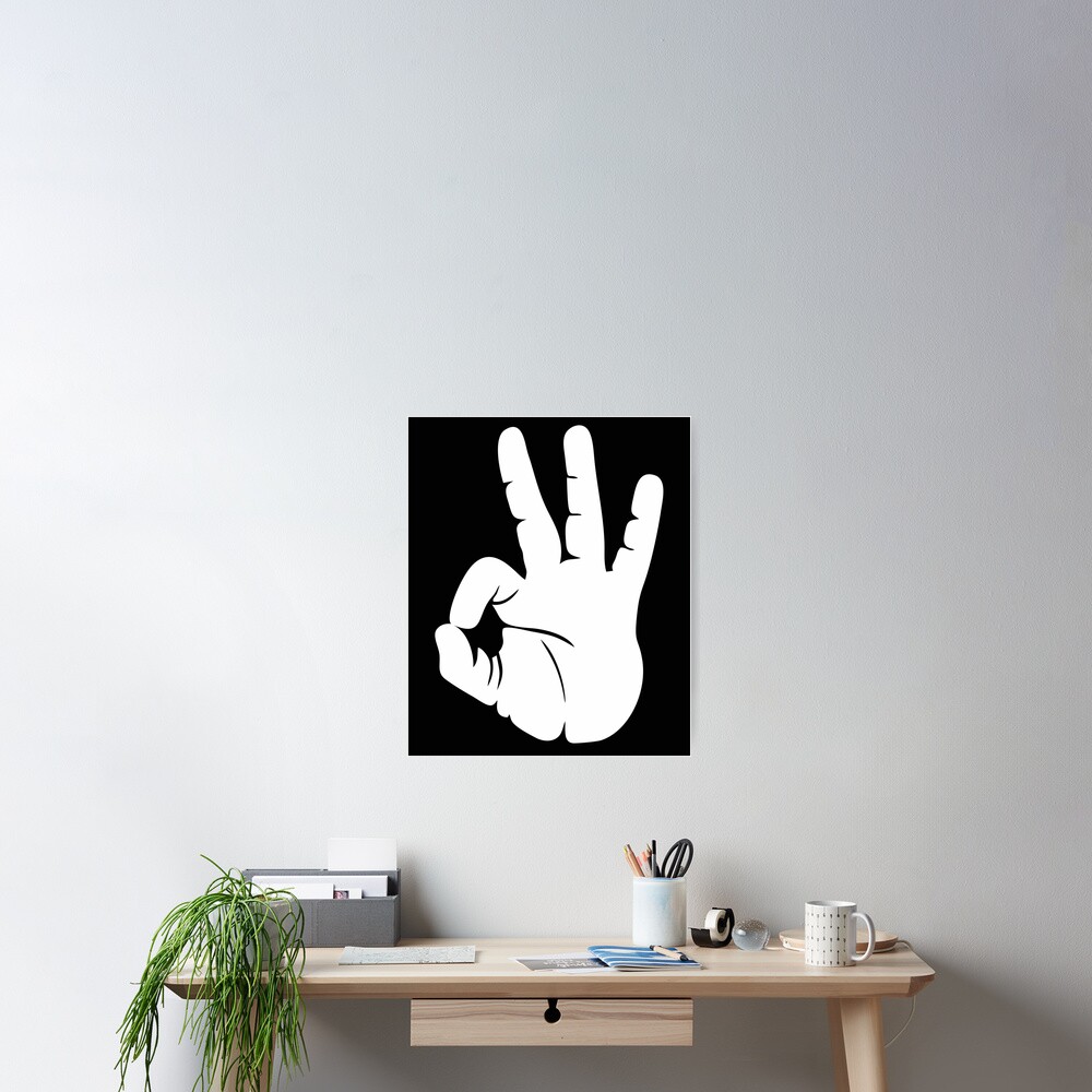 "Finger Circle Game Ok Sign Fine Symbol Funny " Poster for Sale by ...