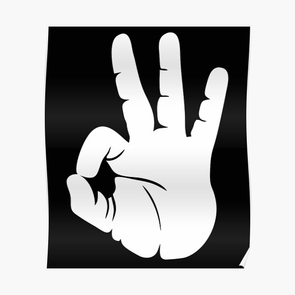 "Finger Circle Game Ok Sign Fine Symbol Funny " Poster for Sale by ...