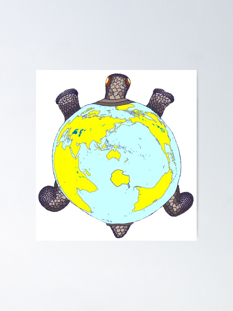 "Turtle Shell World Map" Poster by davidfraser | Redbubble