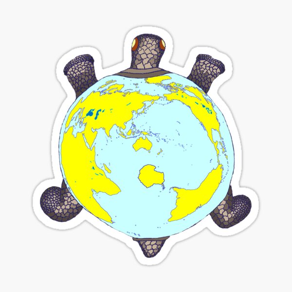 "Turtle Shell World Map" Sticker by davidfraser | Redbubble