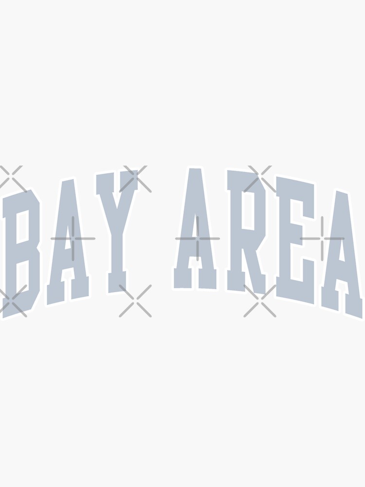 "Bay Area Blue Varsity Lettering " Sticker for Sale by yourcute-jeans ...