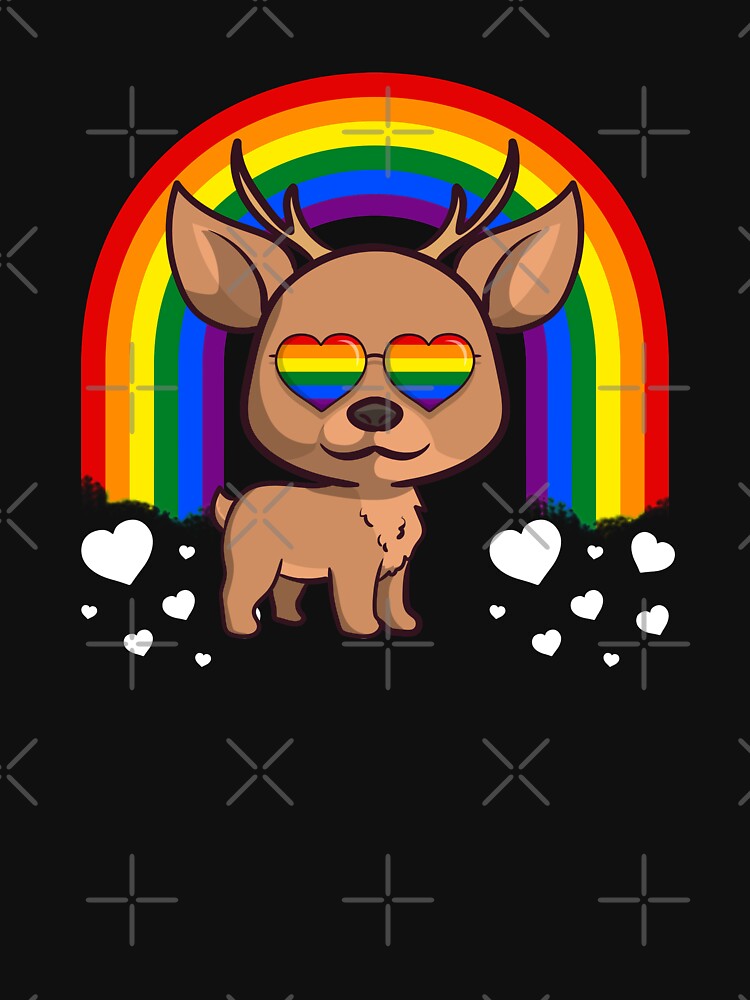 "Gay Pride Rainbow LGBT Deer" T-shirt by fatamyfan1 | Redbubble