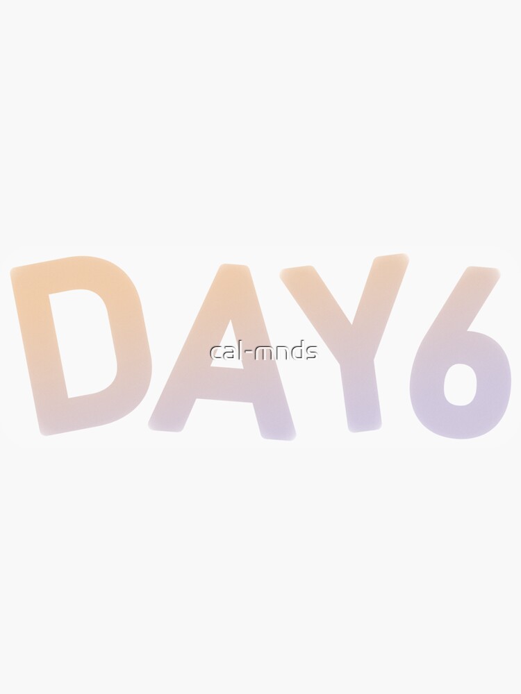 "DAY6 typography (horizontal)" Sticker for Sale by cal-mnds | Redbubble
