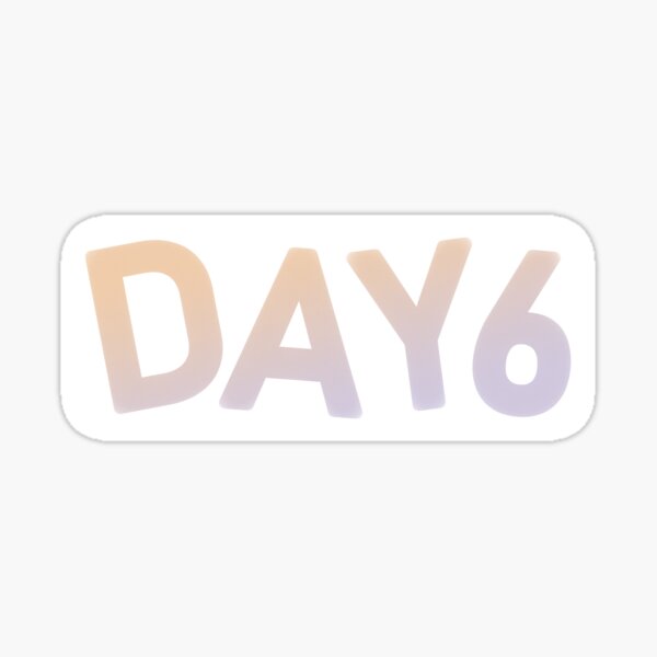 "DAY6 typography (horizontal)" Sticker for Sale by cal-mnds | Redbubble